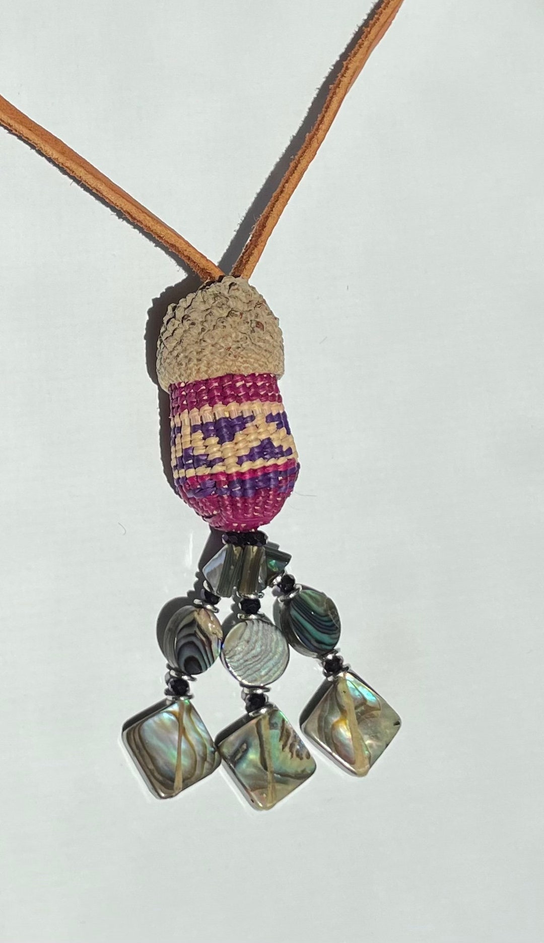 Native American Twine Acorn Basket Necklace - Etsy