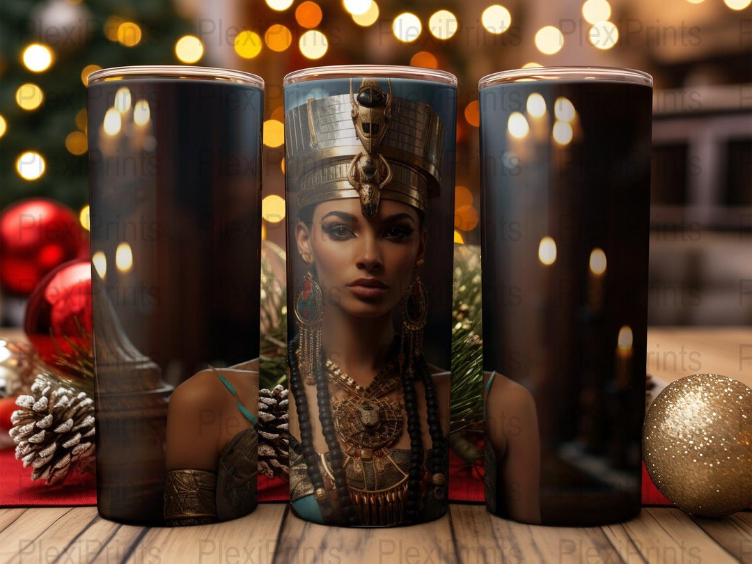 Egyptian Queen 20 Oz Skinny Tumbler Sublimation Design, Straight ...