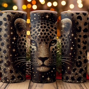 Leopard Pattern 20 Oz Skinny Tumbler Sublimation Design, Straight ...