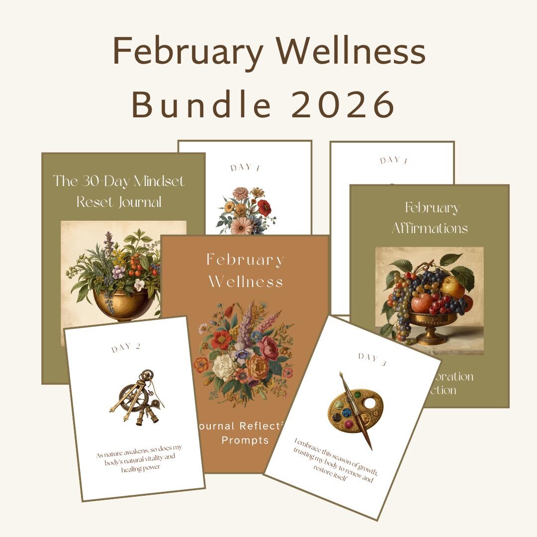 February Wellness Bundle 2026 | Gratitude Journal + Affirmations + 30 ...