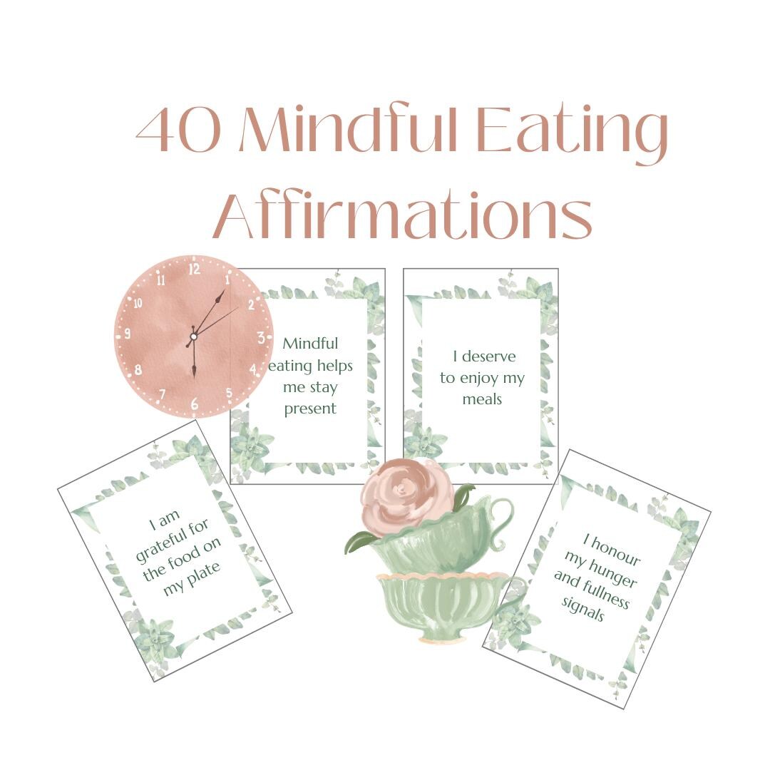 40 Mindful Eating Affirmations | Digital Download - Etsy
