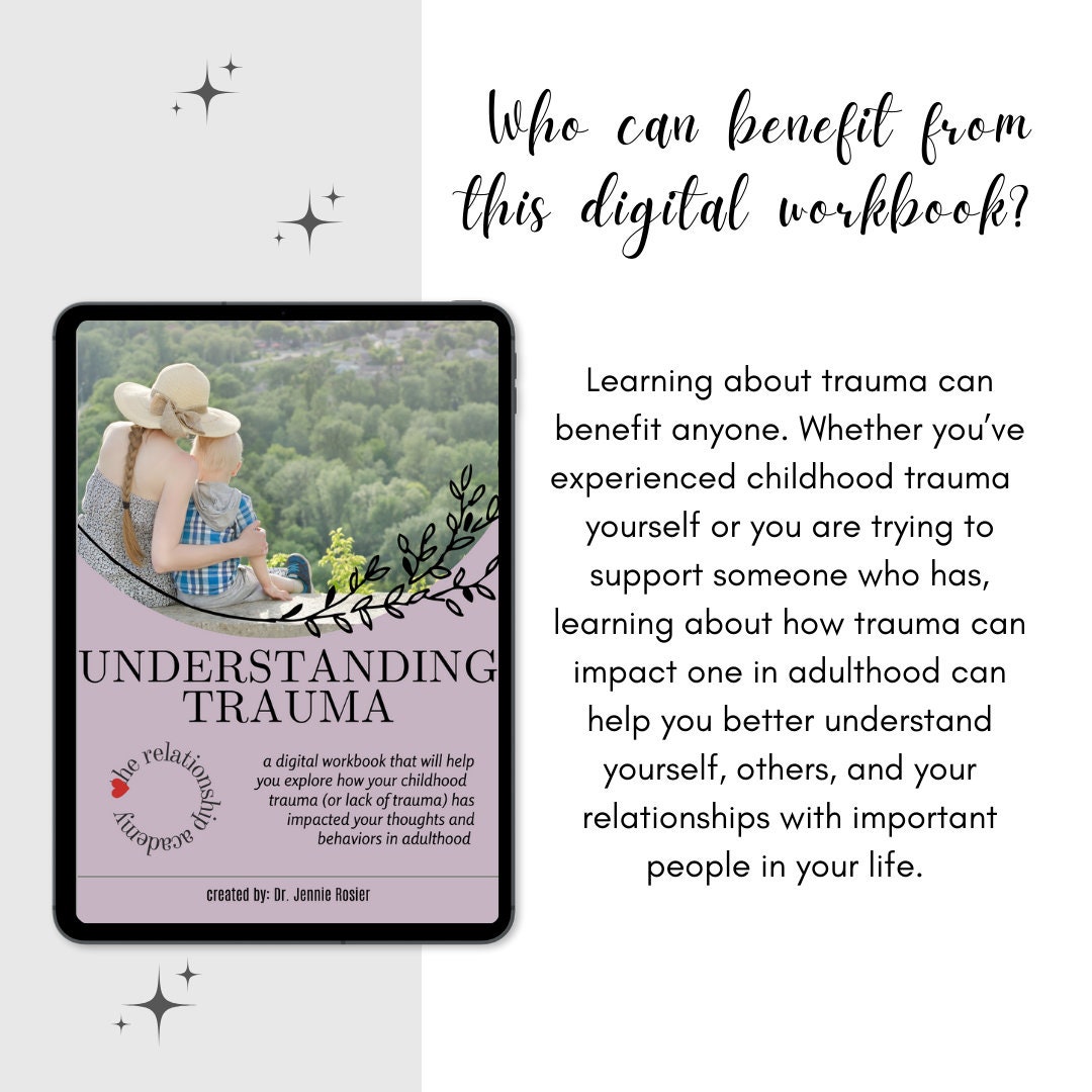Understanding Trauma Instant Download Digital Workbook, Reflection ...