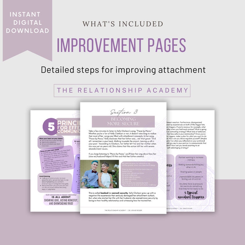 Understanding Your Adult Attachment Instant Download Digital Workbook ...