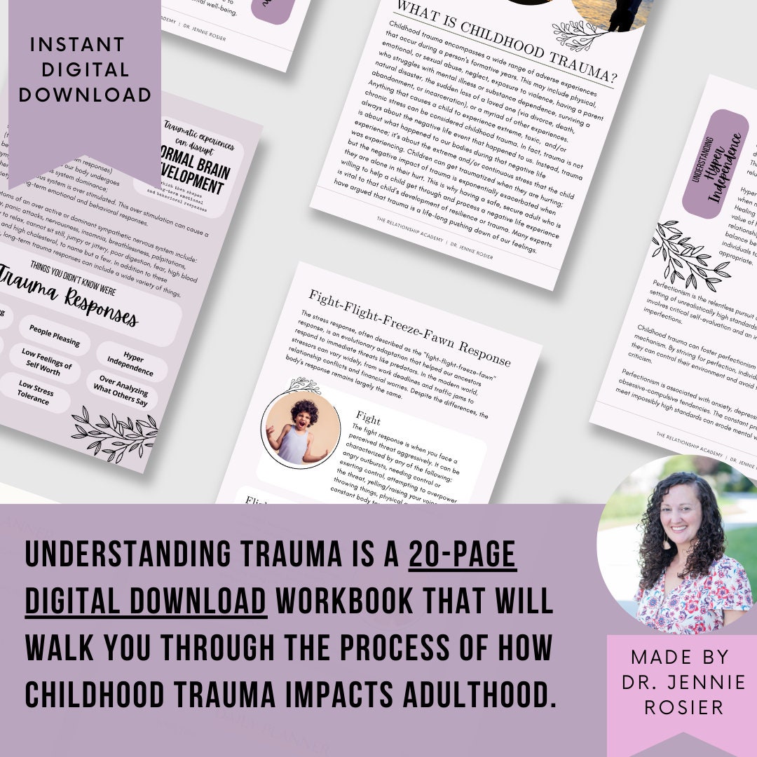 Understanding Trauma Instant Download Digital Workbook, Reflection ...