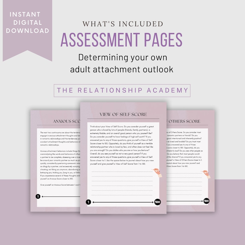 Understanding Your Adult Attachment Instant Download Digital Workbook ...