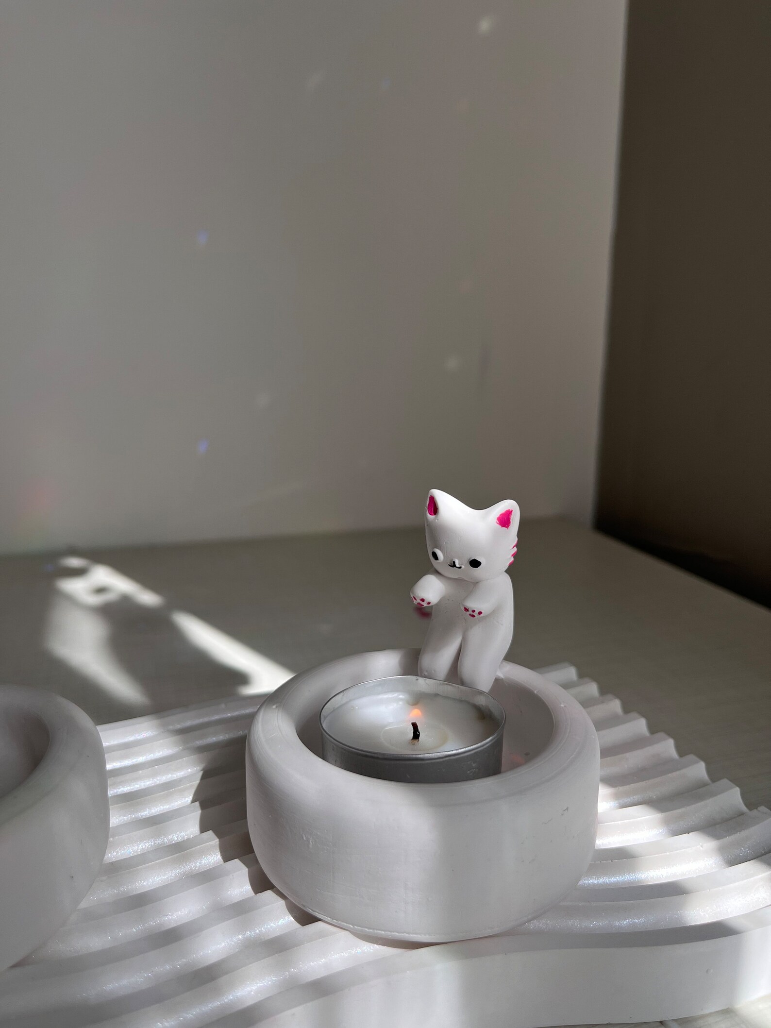 Kitten Candle Holder - Cute Cat Aromatherapy Candle Holder for Desktop ...
