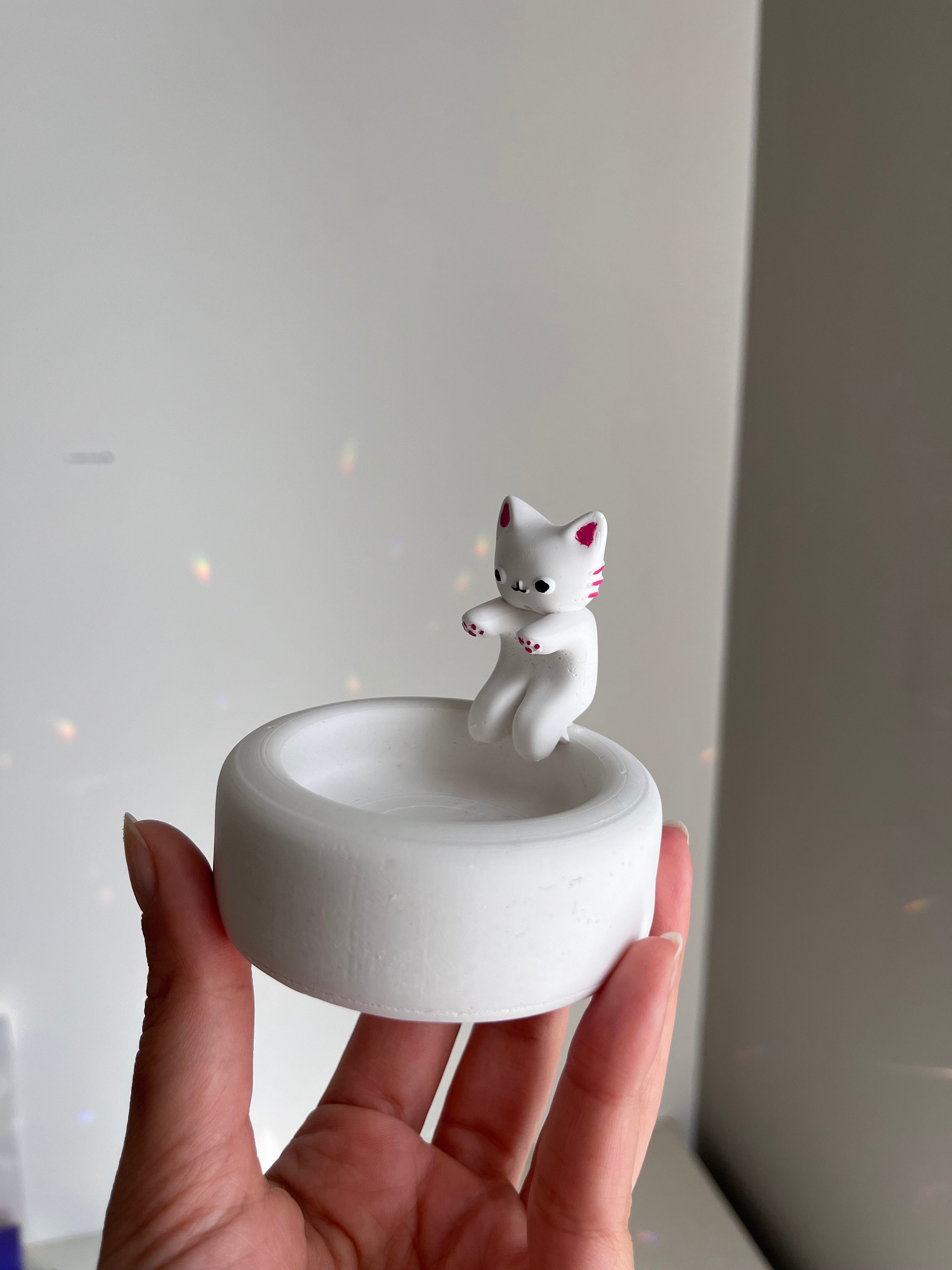 Kitten Candle Holder - Cute Cat Aromatherapy Candle Holder for Desktop ...