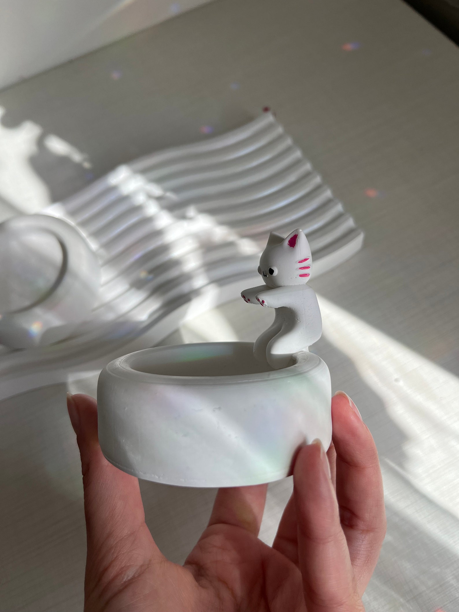 Kitten Candle Holder - Cute Cat Aromatherapy Candle Holder for Desktop ...