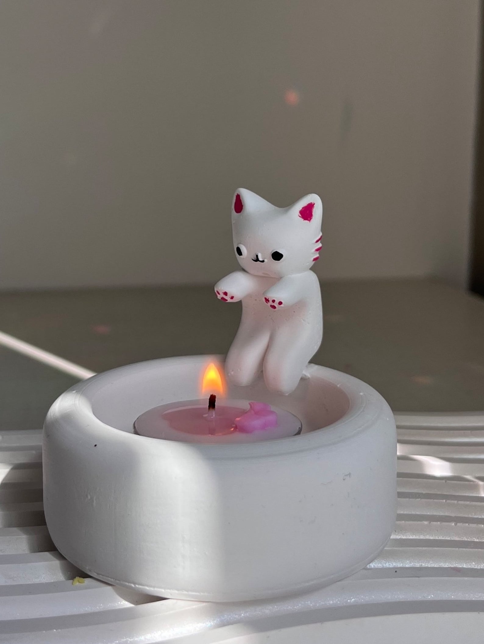 Kitten Candle Holder - Cute Cat Aromatherapy Candle Holder for Desktop ...