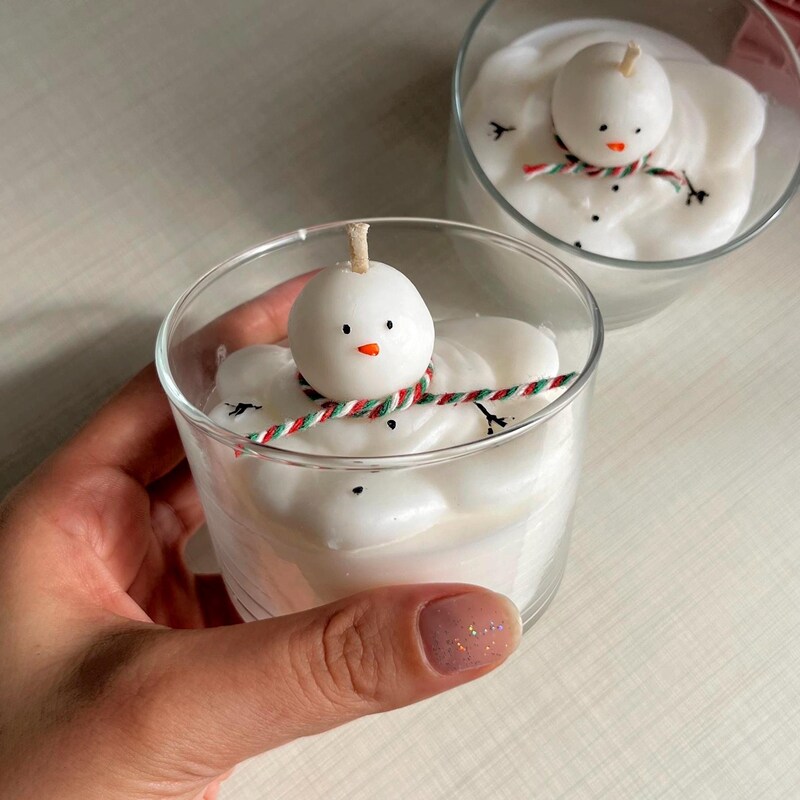 Snowman Candle - Etsy