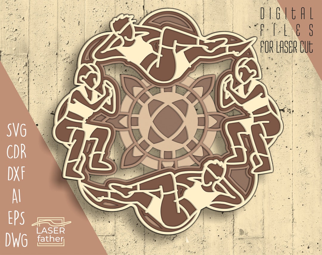 Fitness 3D Multilayer SVG, Laser Cutting, Gym Decor, Workout Art, Sport ...