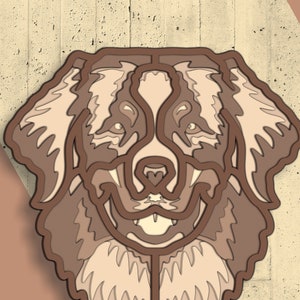 Dog Face 3D Multilayer SVG, Digital Download, Ai Cdr Eps Png Dwg Dxf ...