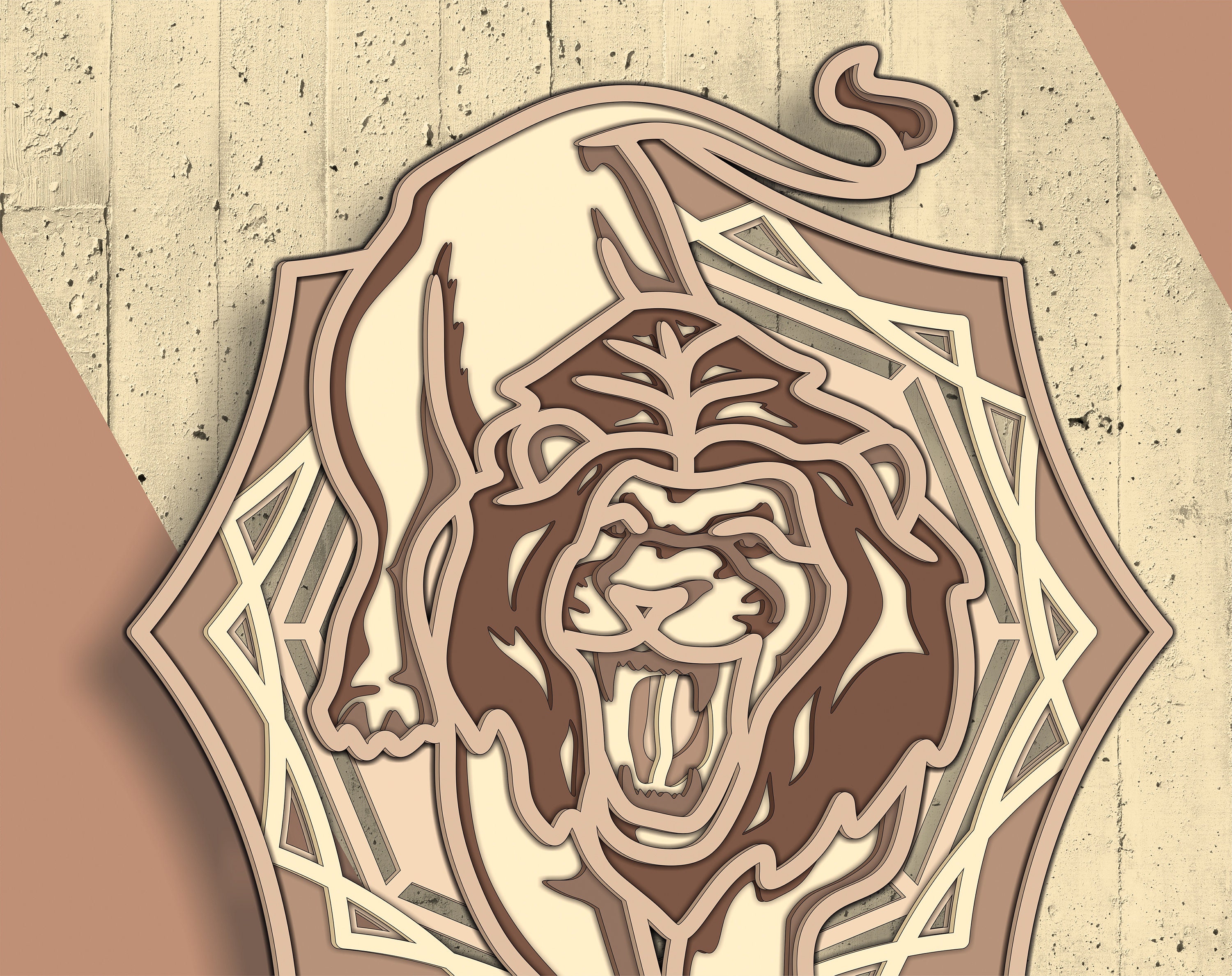 3D Layered SVG Lion, Wooden Laser Cut, Digital Download Ai Cdr Eps Png ...