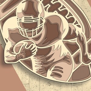 American Football 3D Layered SVG, Digital Download, Laser Cut, Sports ...