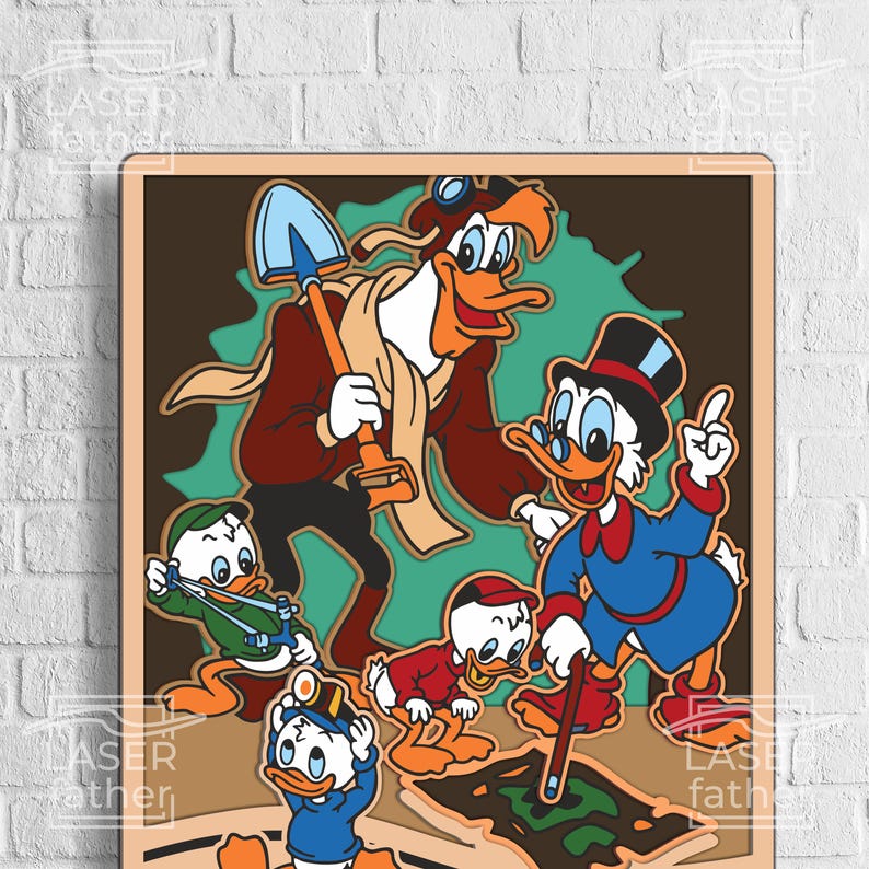 Ducktales SVG, Disney Laser Cut, Layered Shadow Box, Glowforge File ...