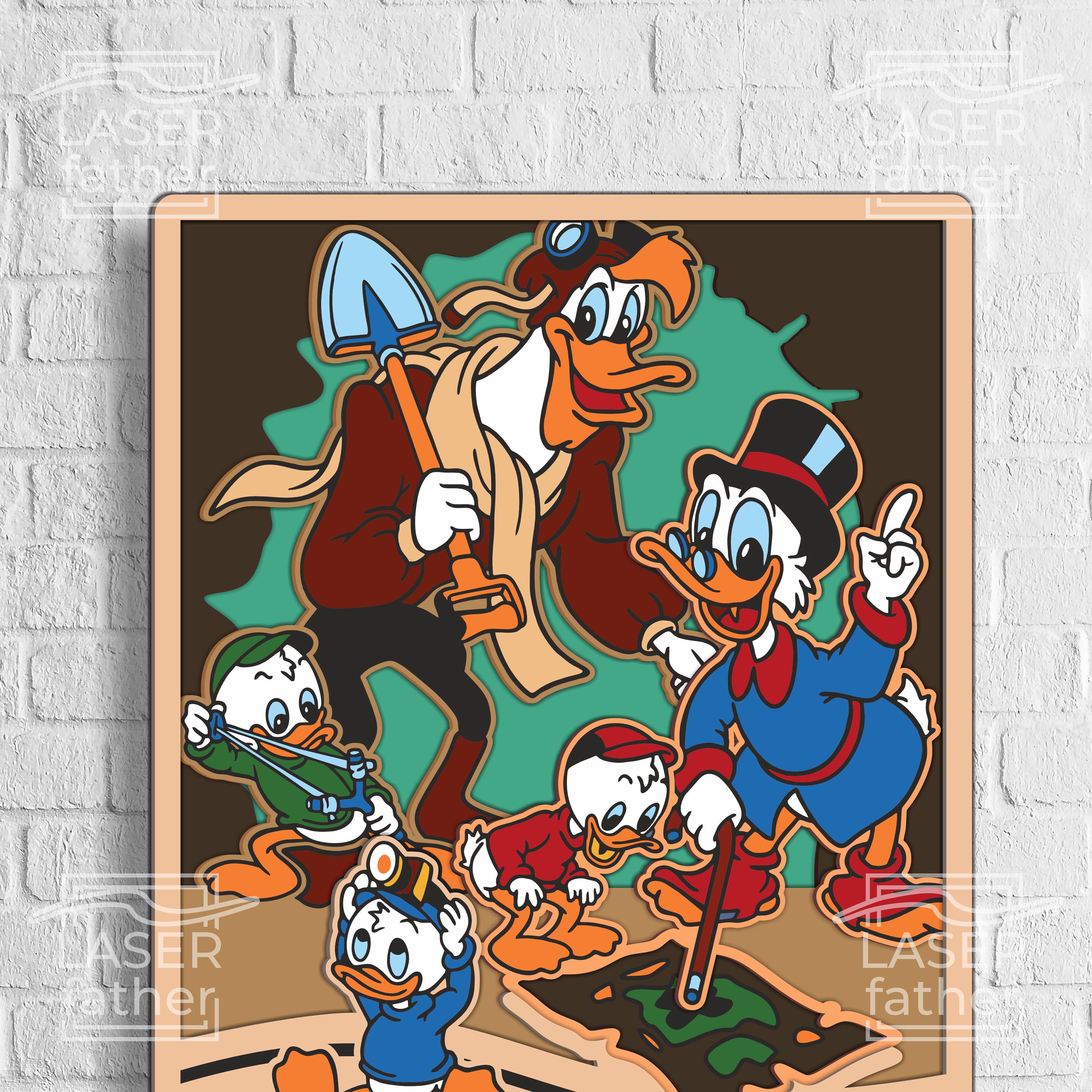 Ducktales SVG, Disney Laser Cut, Layered Shadow Box, Glowforge File ...