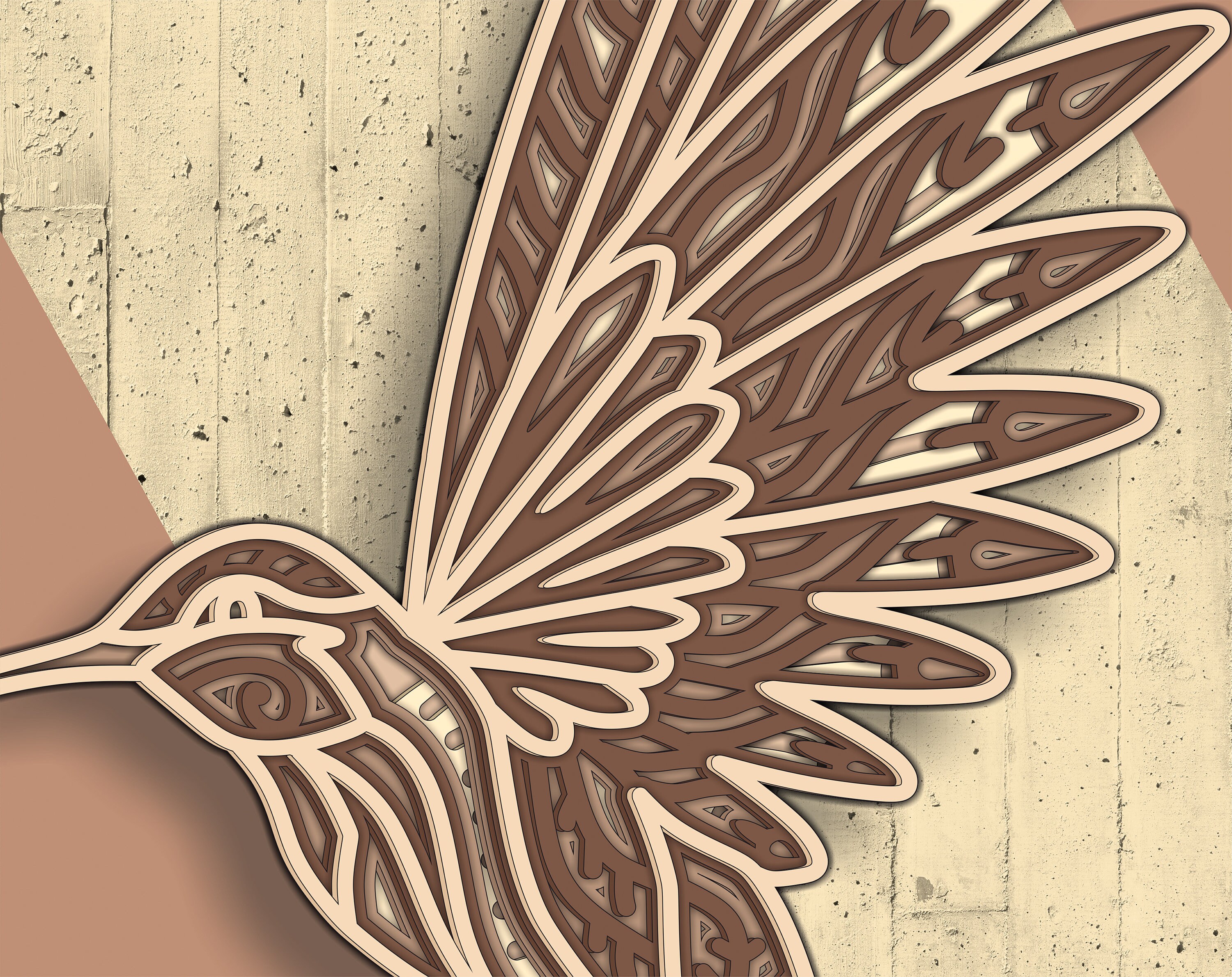 Hummingbird 3D Multilayer SVG, Laser Cut File, Instant Digital Download ...