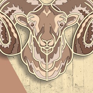 Ram 3D Layered SVG, Digital Download, Ai Cdr Eps Png Dwg Dxf File for ...
