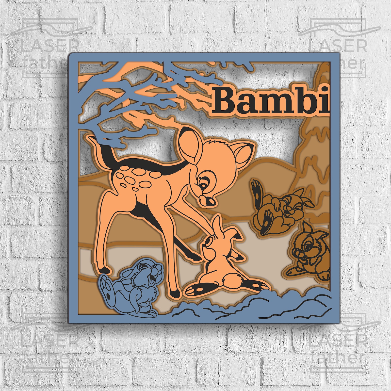 Bambi SVG, Bambi and Thumper, Laser Cut Digital Files, Cricut Projects ...