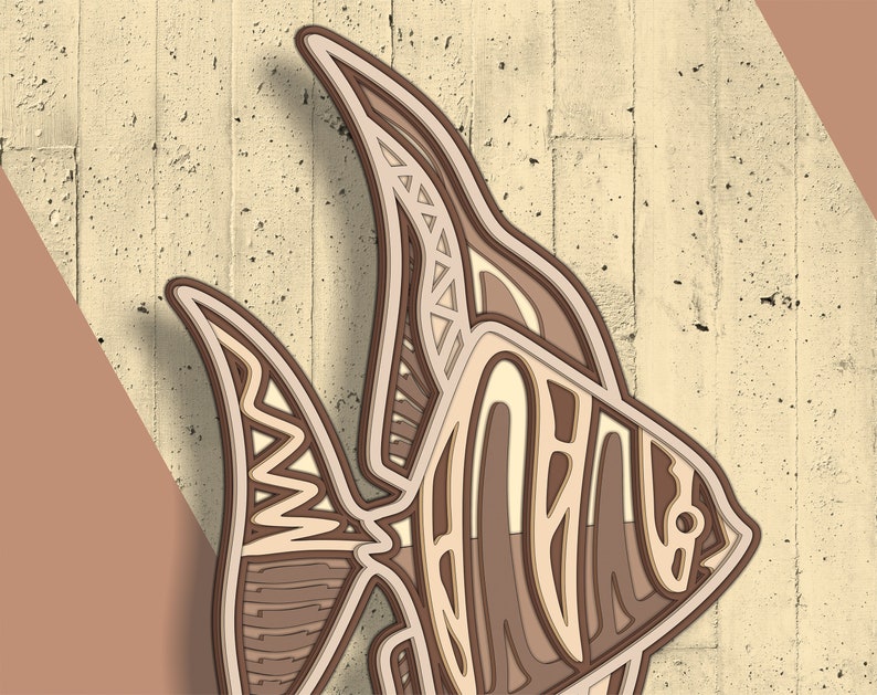 3D Fish Multilayer SVG File, Digital Download Ai Cdr Eps Png Dwg Dxf ...