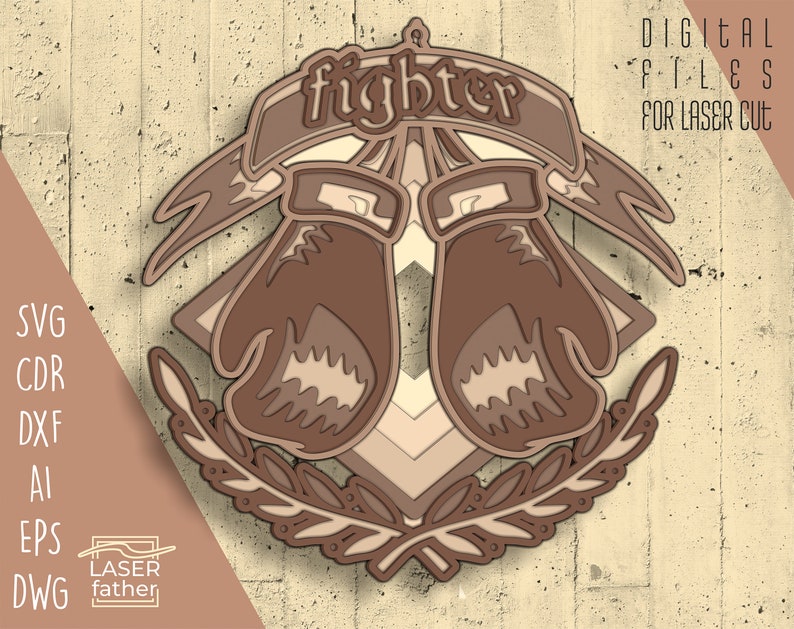 Boxing 3D Layered SVG, Laser Cutting, Vector Graphics, Boxer Gifts ...