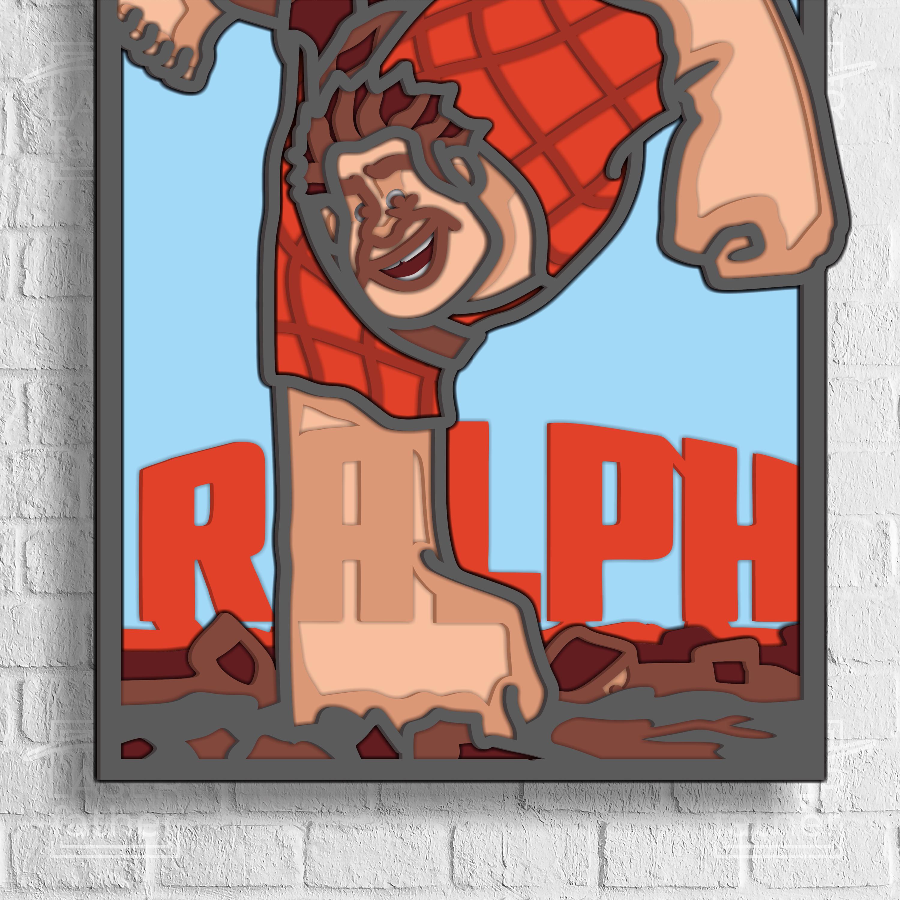 Wreck It Ralph SVG, Cartoon Character, Ralph SVG, Plywood Laser Cut 3D ...