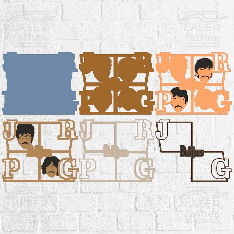 The Beatles SVG, Laser Ready Files, 3D Cricut Project, Layered Papercut ...