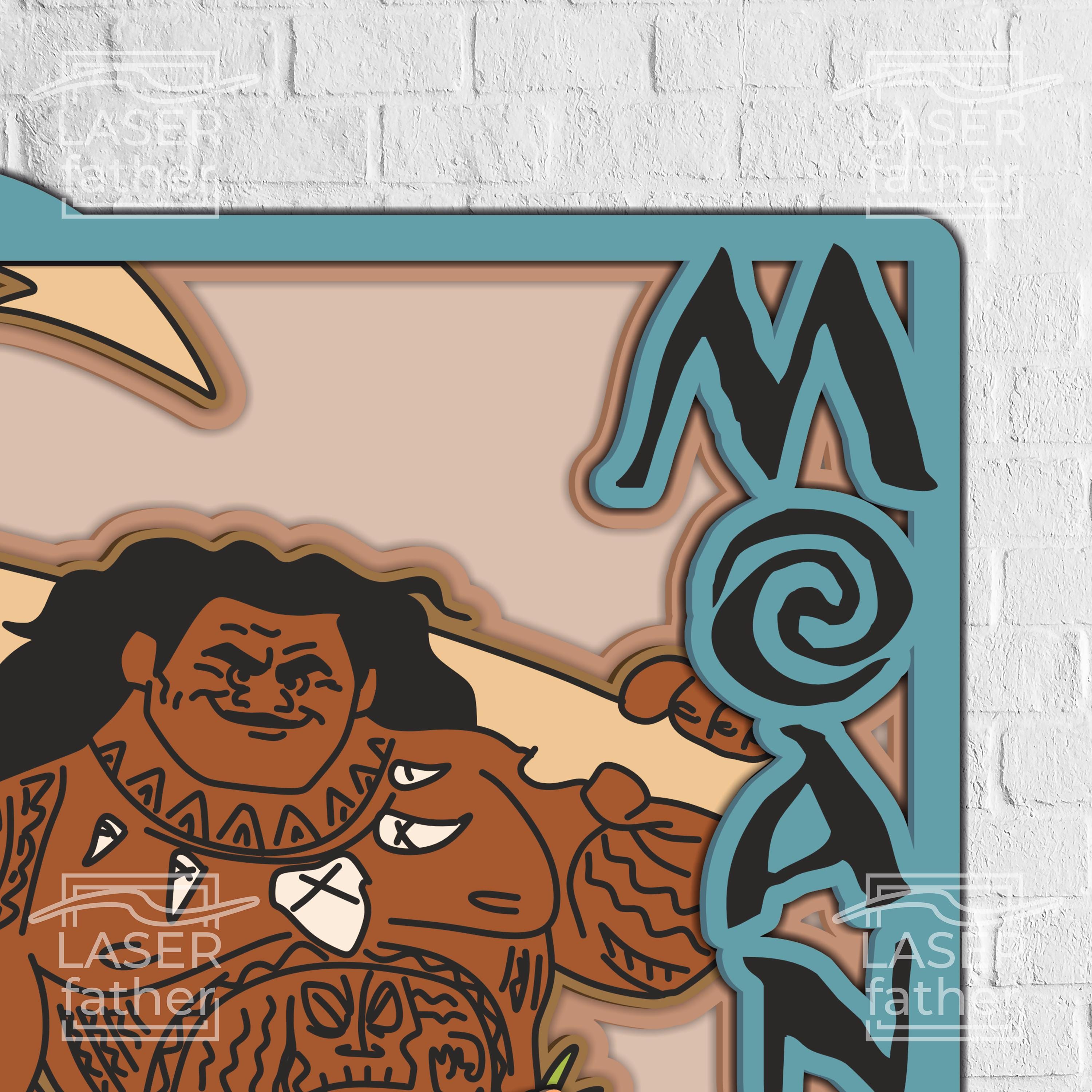Moana Cricut, Maui SVG, Cartoon Laser Cut, Disneyland Design, Glowforge ...