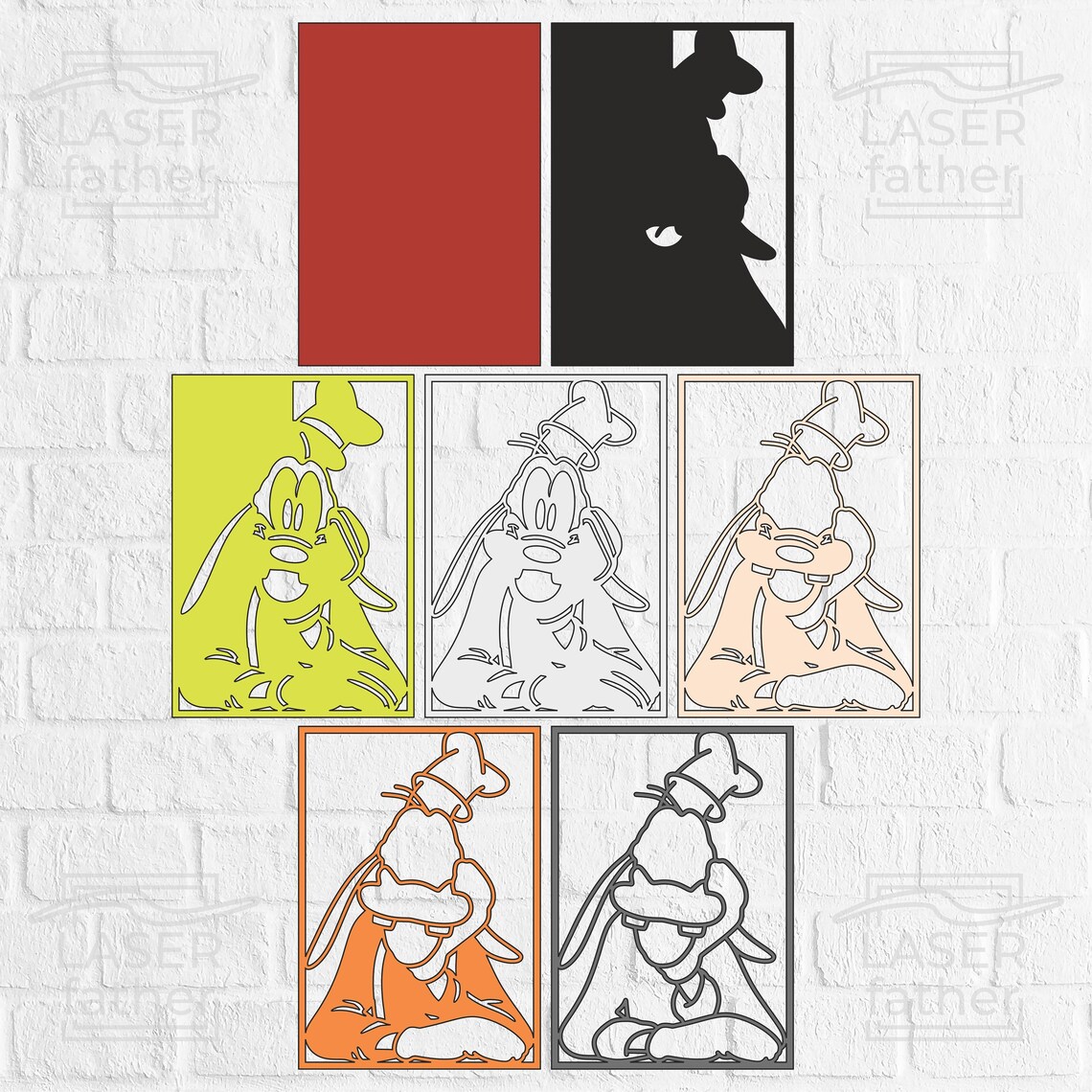 Goofy SVG, Cartoon Character SVG, Disneyland Laser File, Multilayer ...