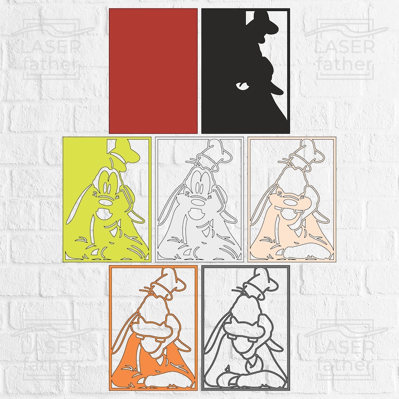 Goofy SVG, Cartoon Character SVG, Disneyland Laser File, Multilayer ...