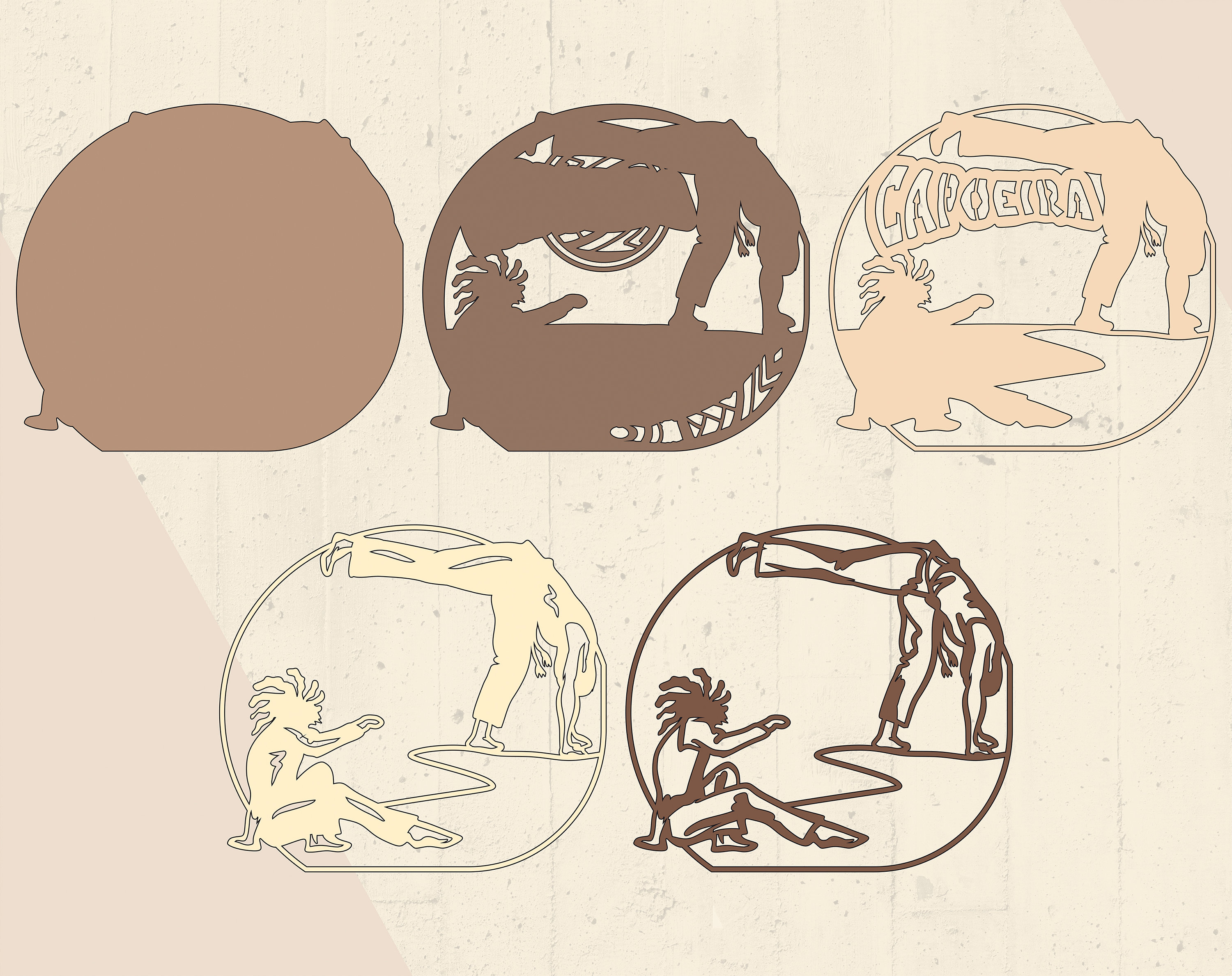 Capoeira 3D Layered SVG, Laser Cut, Digital Download Svg Ai Cdr Eps Png ...