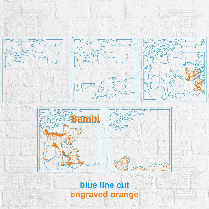 Bambi SVG, Bambi and Thumper, Laser Cut Digital Files, Cricut Projects ...