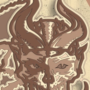 Devil 3D Multilayer SVG File, Instant Digital Download Ai Cdr Eps Png ...