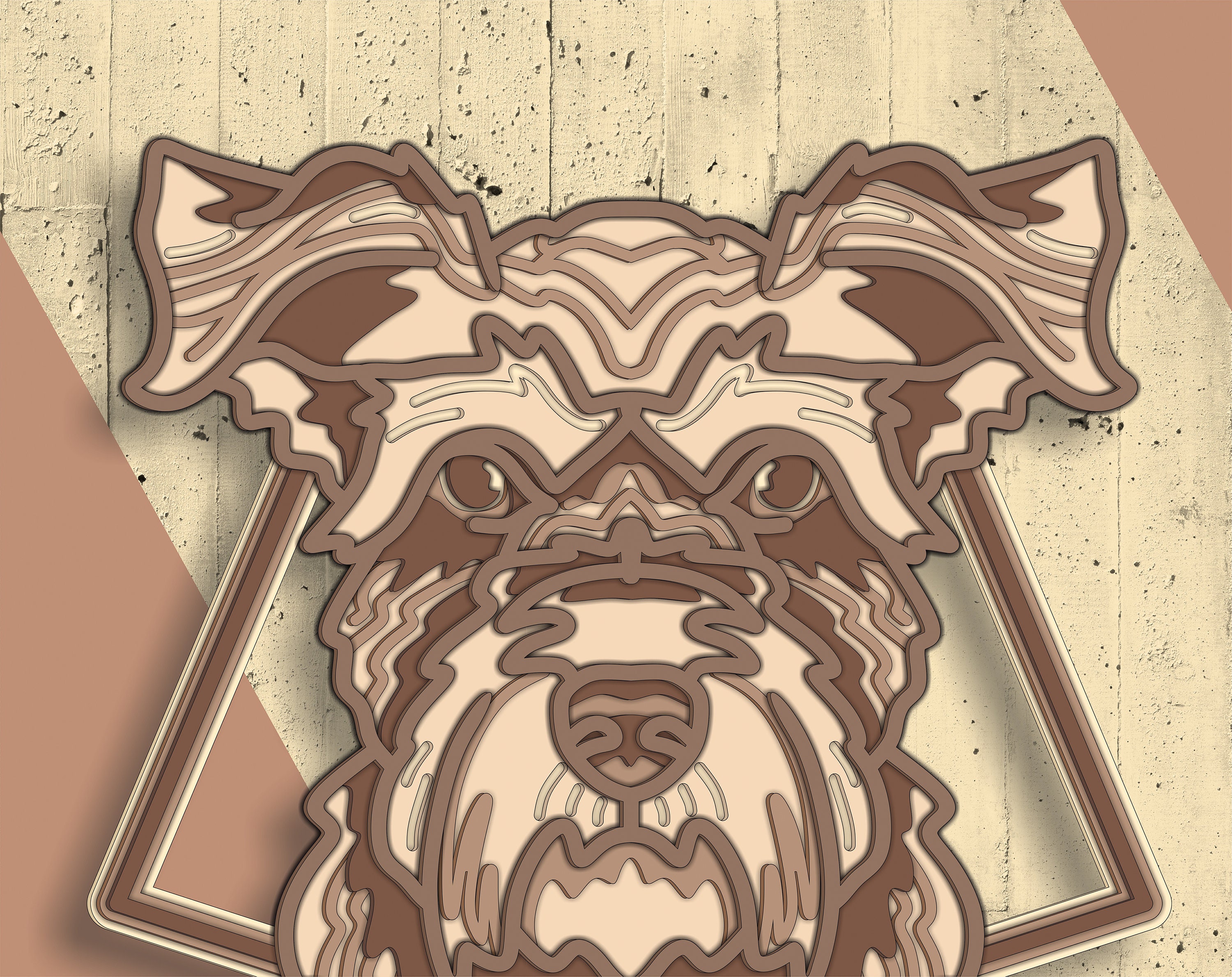 Schnauzer 3D Layered SVG, Laser Cutting File, Digital Download Ai Cdr ...
