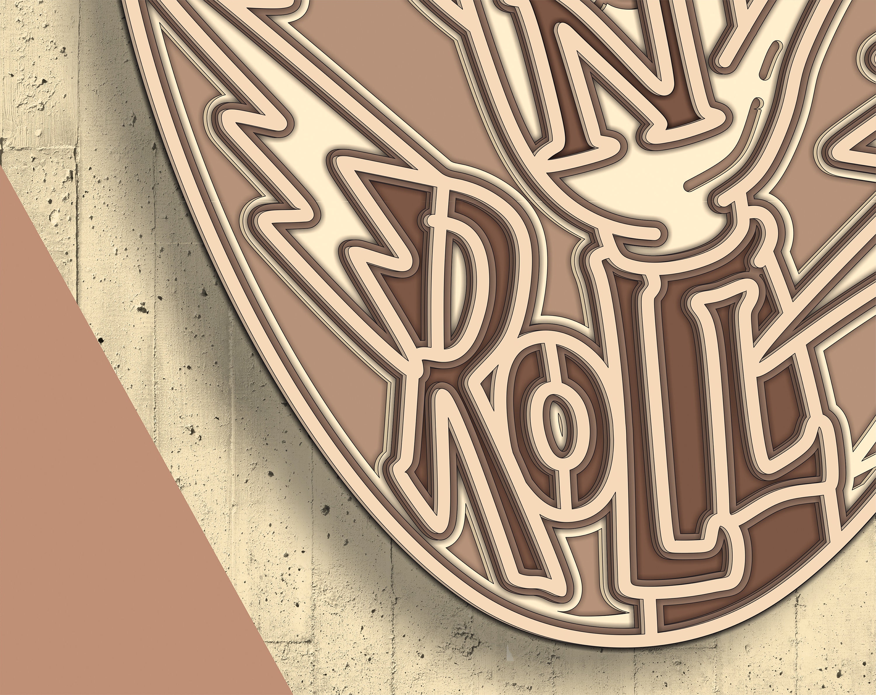 Rock N Roll 3D Multilayered SVG Files, Digital Dowland Ai Cdr Eps Png ...