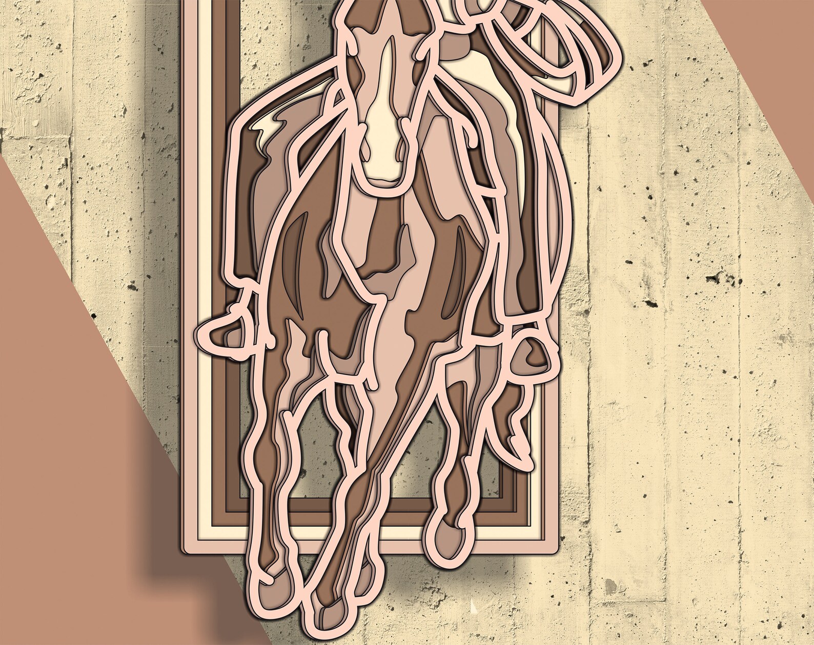 Cowboy Layered SVG 3D Design Cowboy Mandala Files Ai Cdr Eps Png Dwg ...