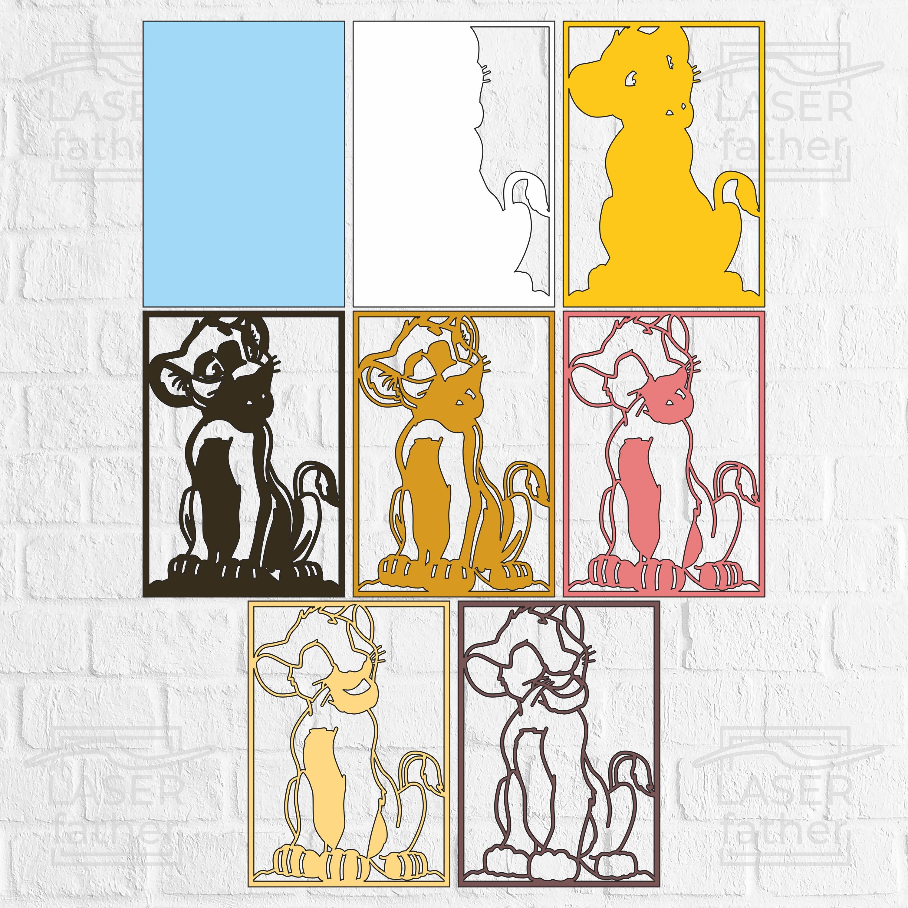 Simba SVG, Lion King Laser Cut, Disneyworld Cricut Design, Layered ...