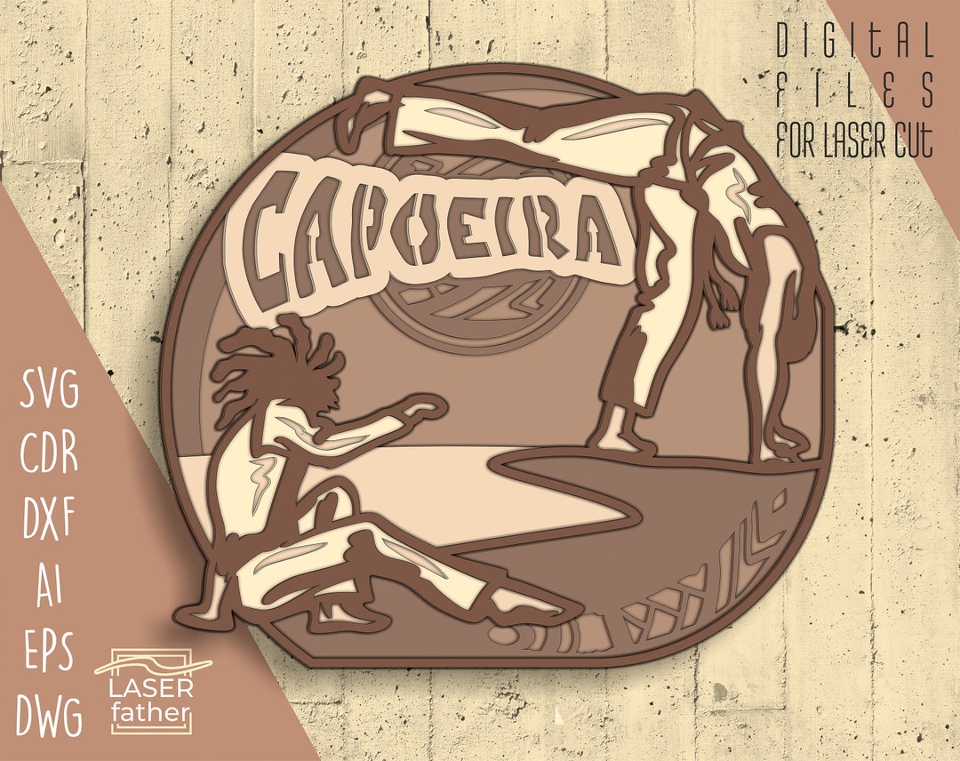 Capoeira 3D Layered SVG, Laser Cut, Digital Download Svg Ai Cdr Eps Png ...
