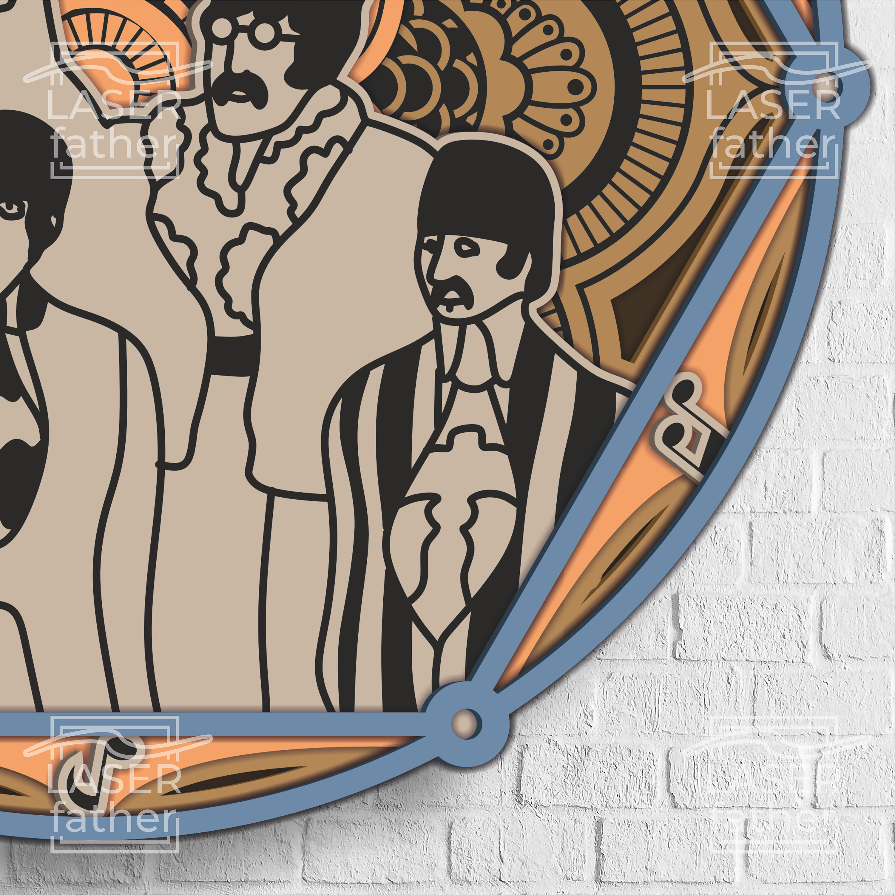 Rock Band SVG, Beatles Laser Cut, Vector Design, Multilayer Mandala ...