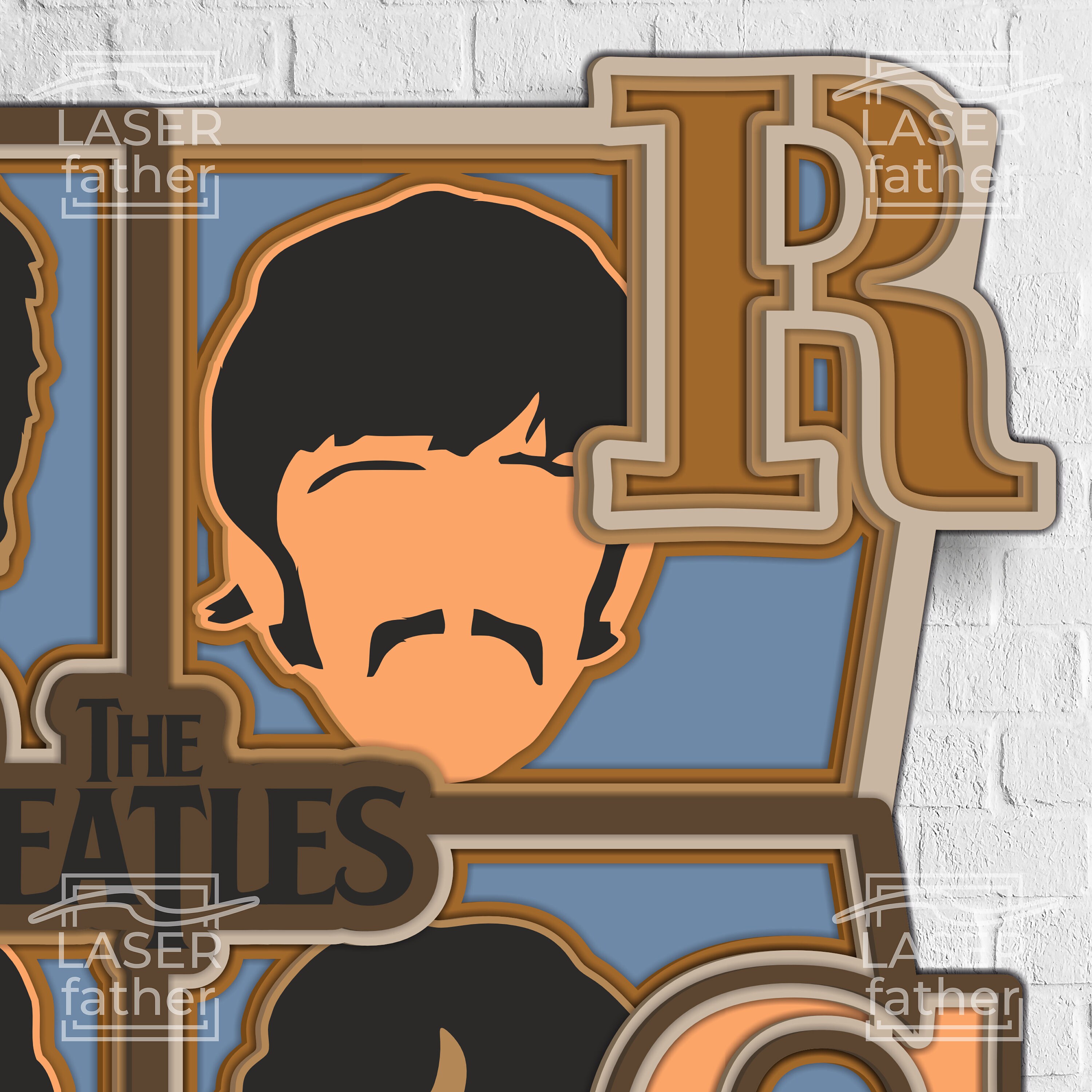 The Beatles SVG, Laser Ready Files, 3D Cricut Project, Layered Papercut ...