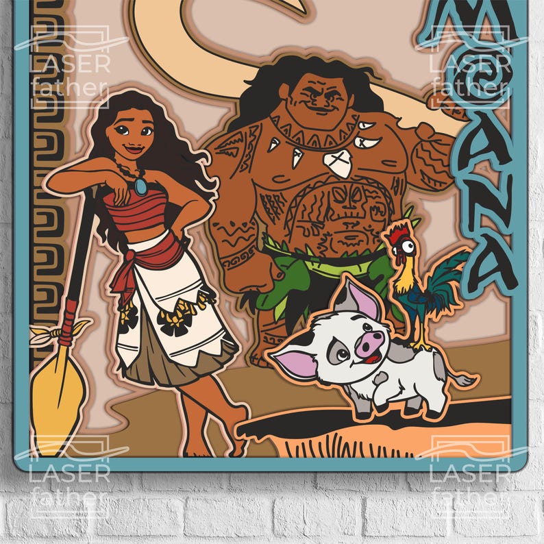 Moana Cricut, Maui SVG, Cartoon Laser Cut, Disneyland Design, Glowforge ...