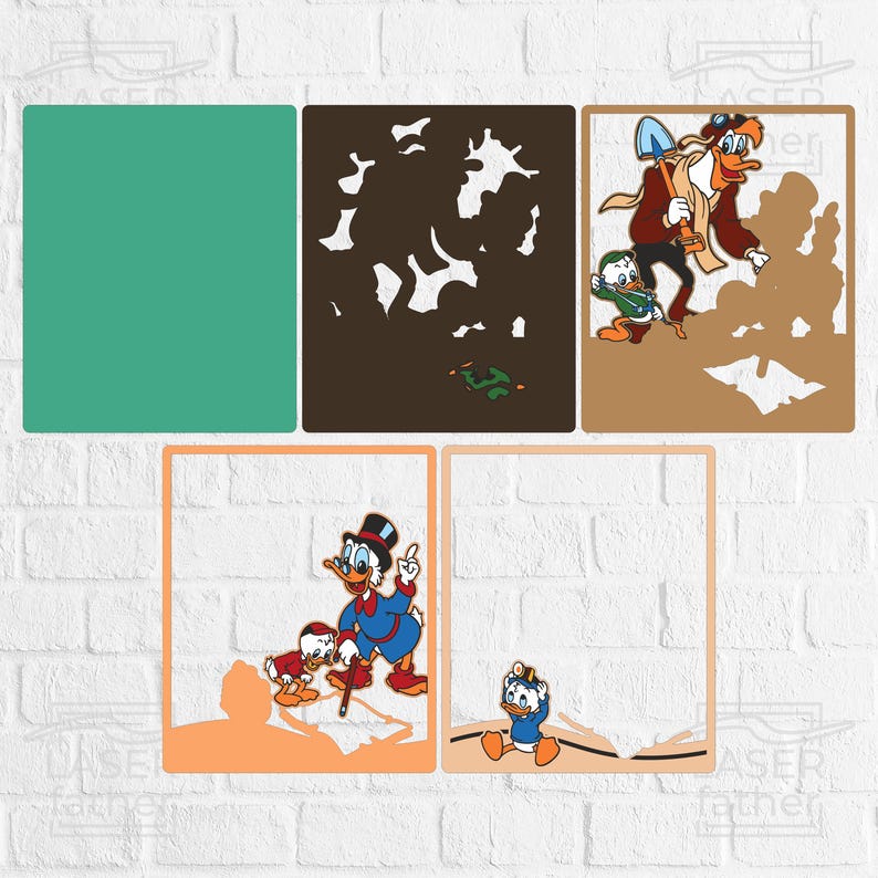 Ducktales SVG, Disney Laser Cut, Layered Shadow Box, Glowforge File ...