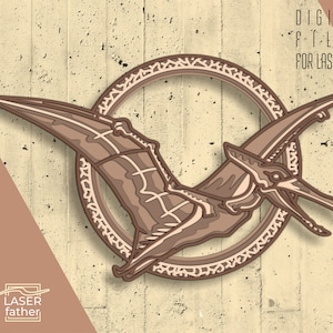 3D Multilayered Pterodactyl SVG, Digital Files Ai Cdr Eps Png Dwg Dxf ...