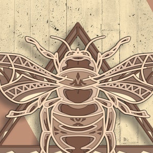 Bumblebee 3D Layered SVG File, Laser Cutting, Digital Download Ai Cdr ...