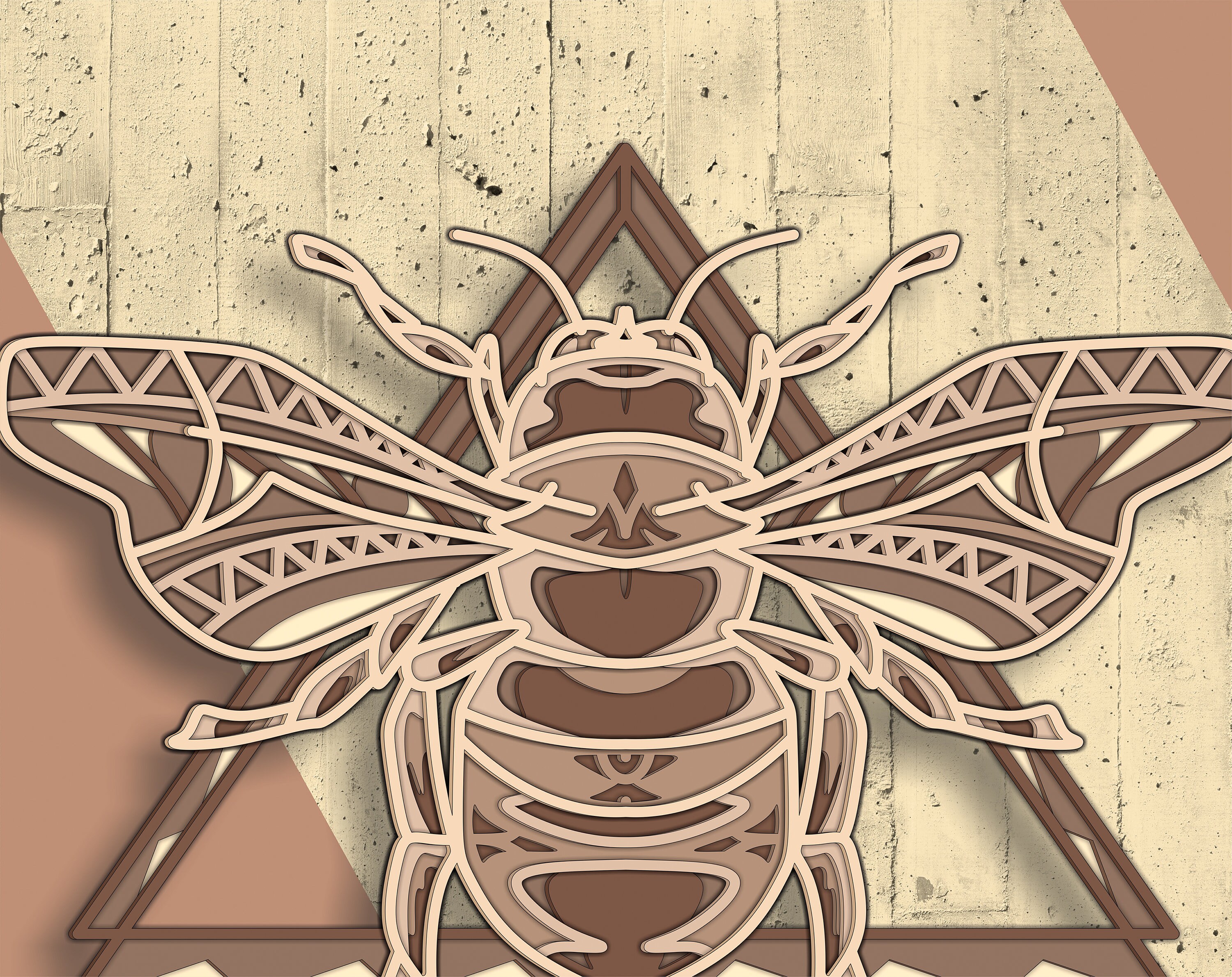 Bumblebee 3D Layered SVG File, Laser Cutting, Digital Download Ai Cdr ...