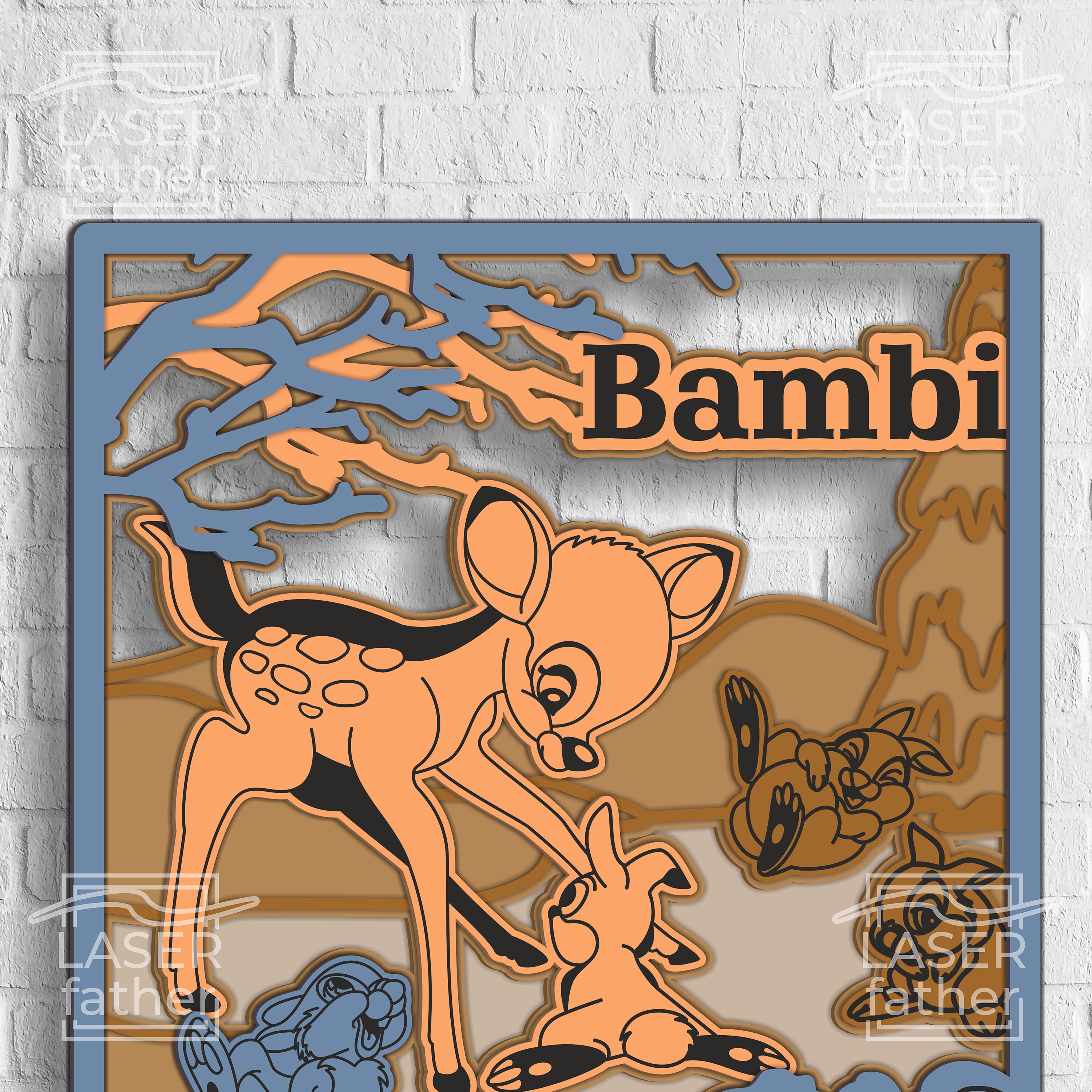 Bambi SVG, Bambi and Thumper, Laser Cut Digital Files, Cricut Projects ...