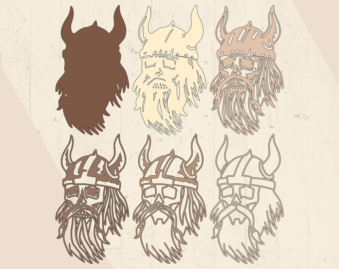 Viking Layered SVG 3D Design Viking Mandala Files Ai Cdr Eps Png Dwg ...