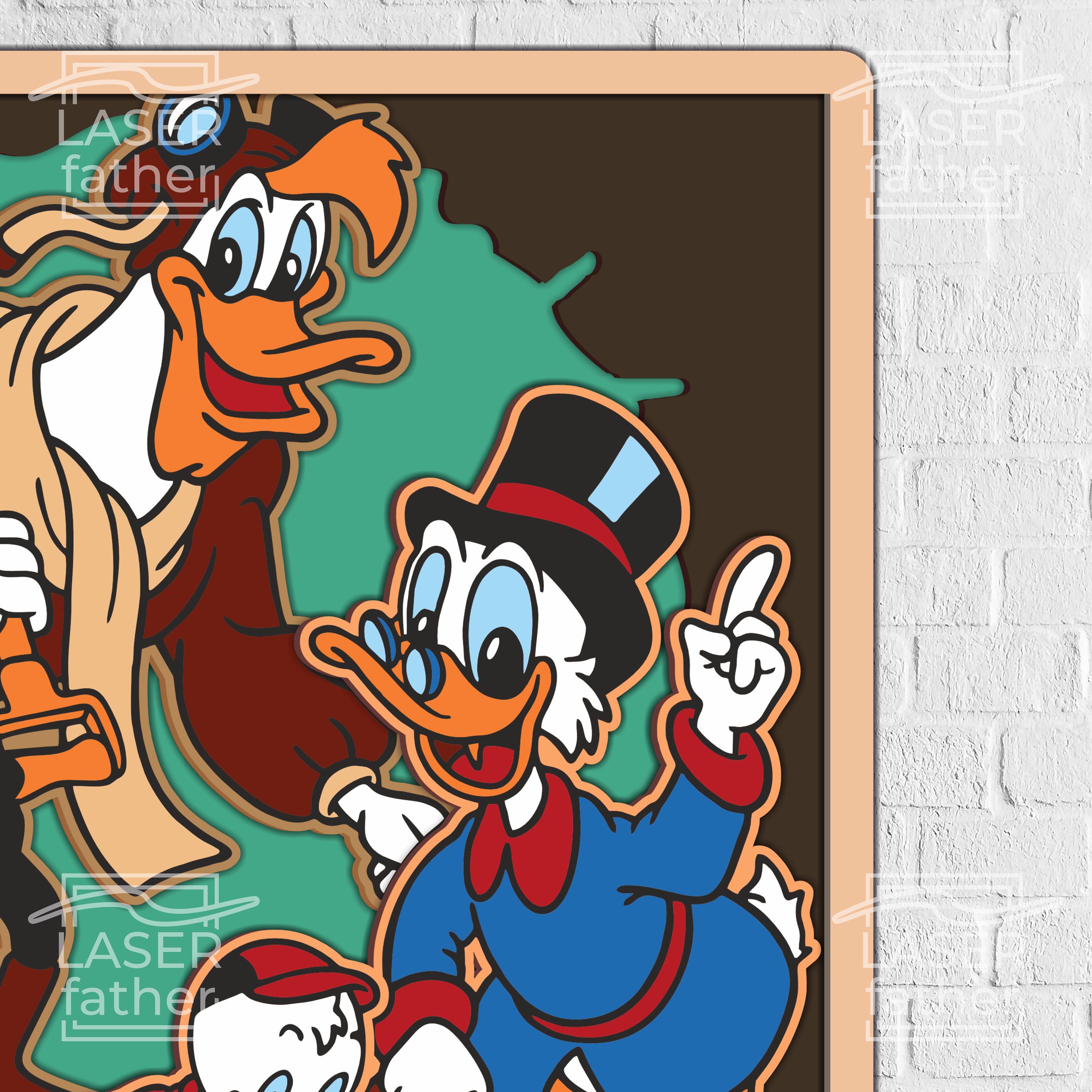 Ducktales SVG, Disney Laser Cut, Layered Shadow Box, Glowforge File ...
