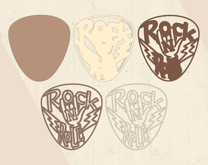 Rock N Roll 3D Multilayered SVG Files, Digital Dowland Ai Cdr Eps Png ...