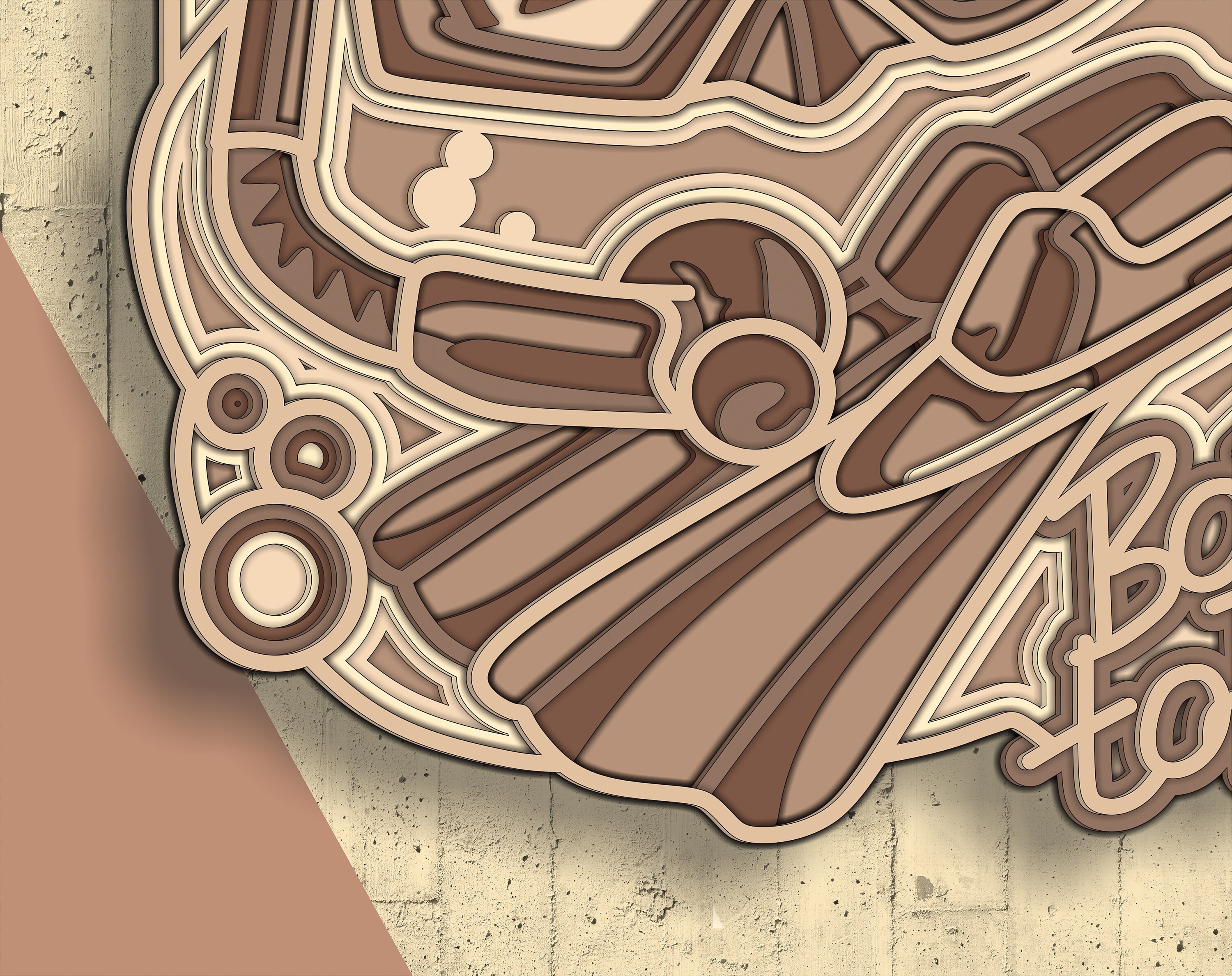 3D Multilayered Diver SVG, Digital Files Ai Cdr Eps Png Dwg Dxf, Laser ...